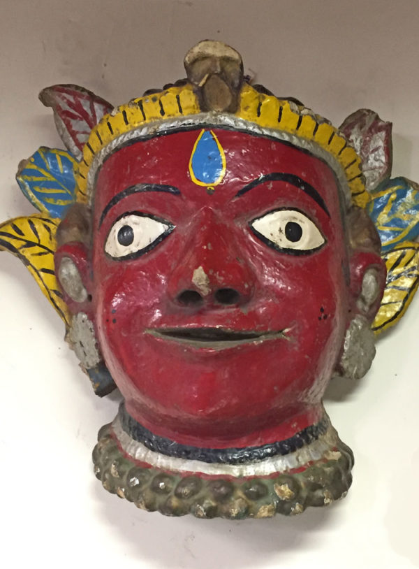 Old but still colorful Indian mask – Masks of the World