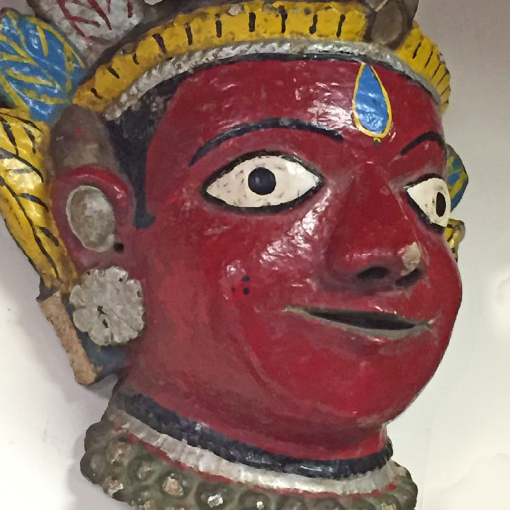 Old but still colorful Indian mask – Masks of the World