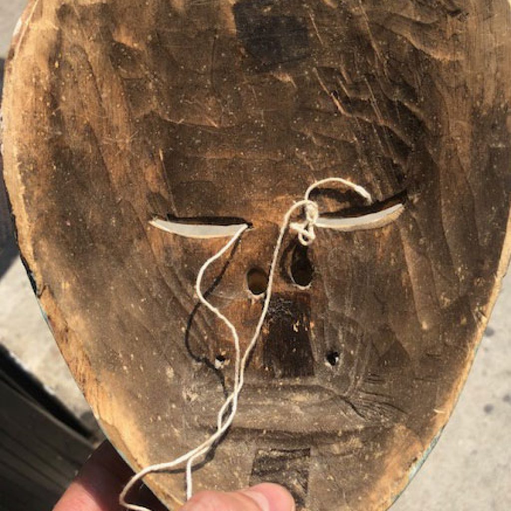 Pale blue Javanese mask – Masks of the World