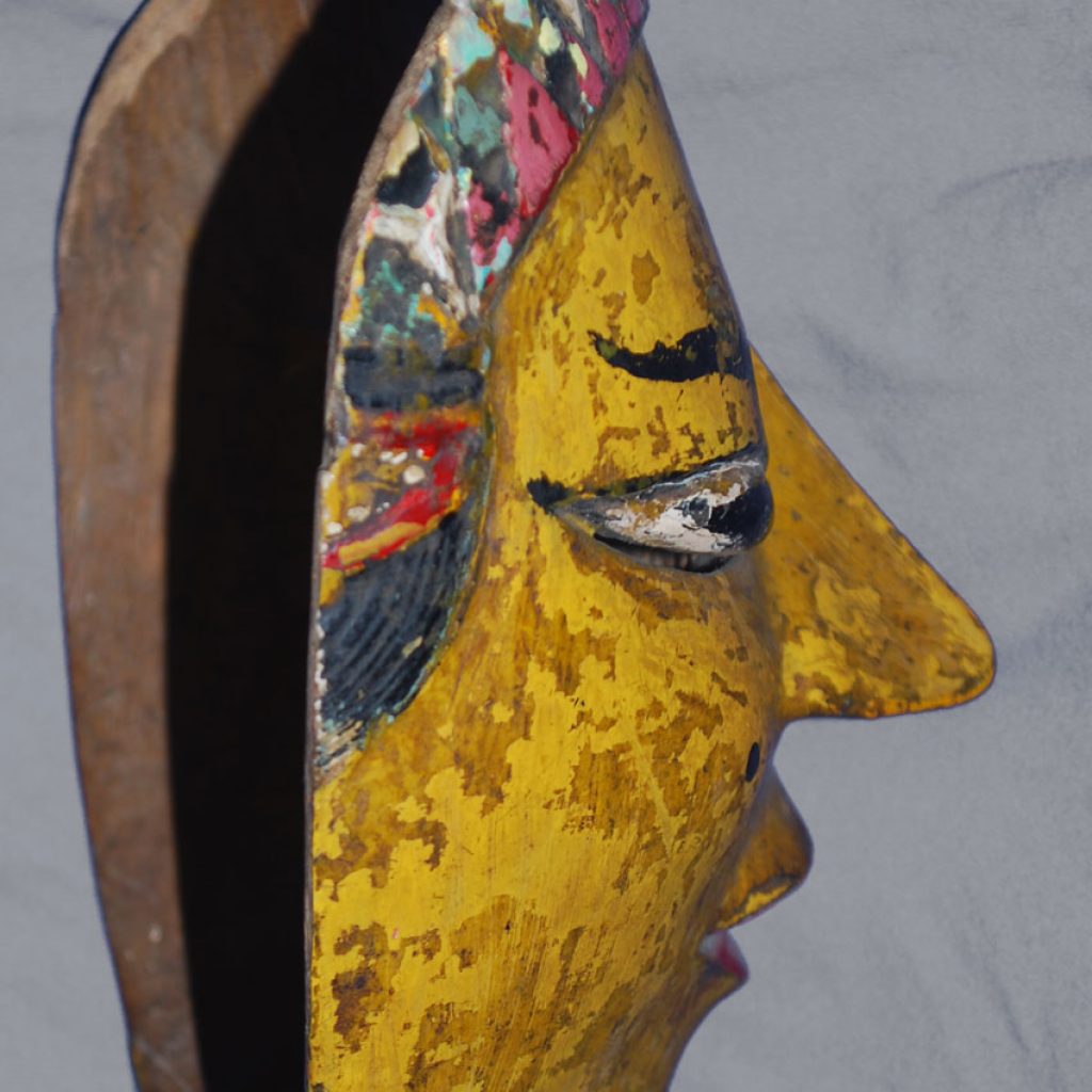 Old Java mask with nice patina – Masks of the World