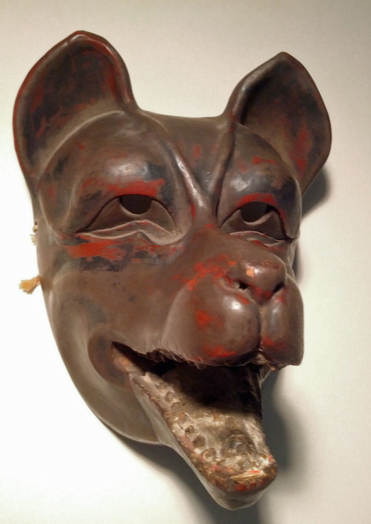 Japanese fox mask with moving jaw – Masks of the World
