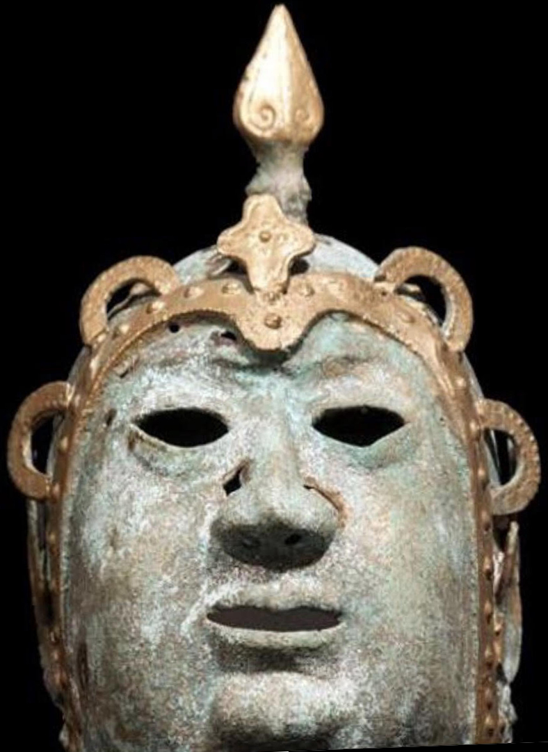 Old Chinese bronze helmet mask – Masks of the World